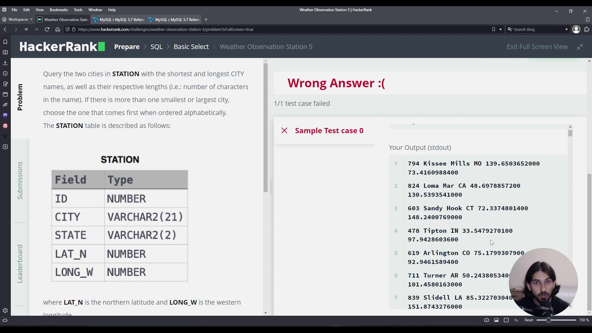 Weather Observation Station 5 | SQL Basic Select | HackerRank Solution Weather Observation Station 5 | SQL Basic Select | HackerRank Solution