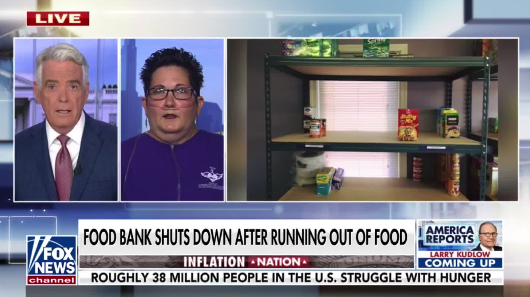 Food bank director Elissa Darrow talks about how they had to ...