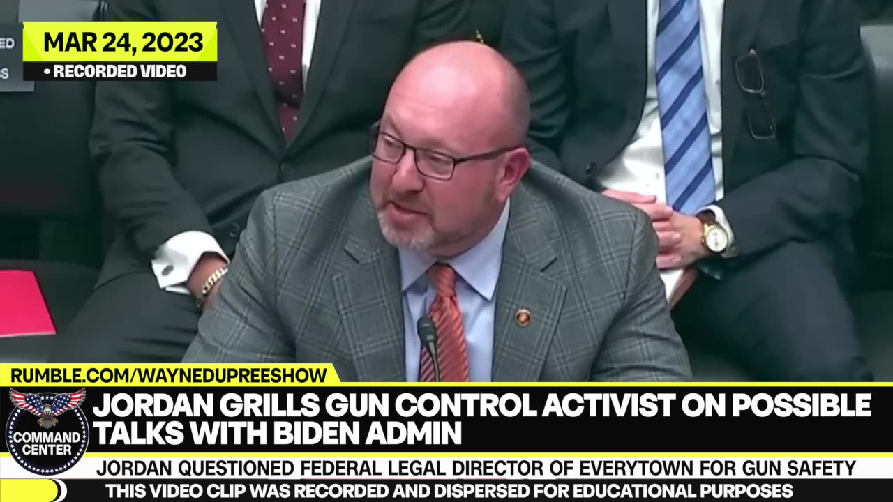 Jordan Grills Gun Control Activist On Possible Talks With Biden Admin ...