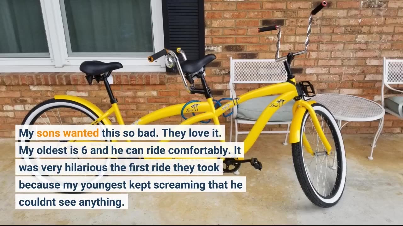 Customer Reviews: Kulana Lua Tandem Adult Beach Cruiser Bike, 26-Inch ...