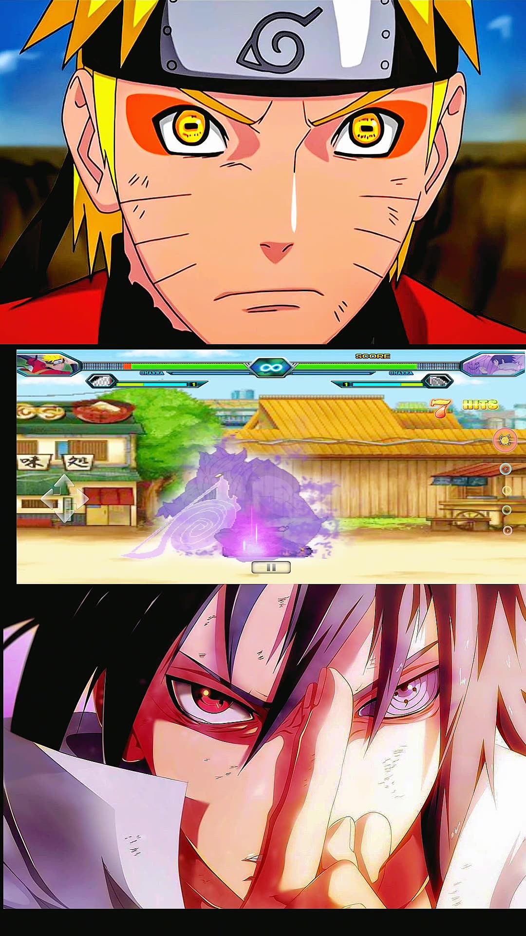 ANIME CROSSOVER | NARUTO MODE SANNIN VS SASUKE