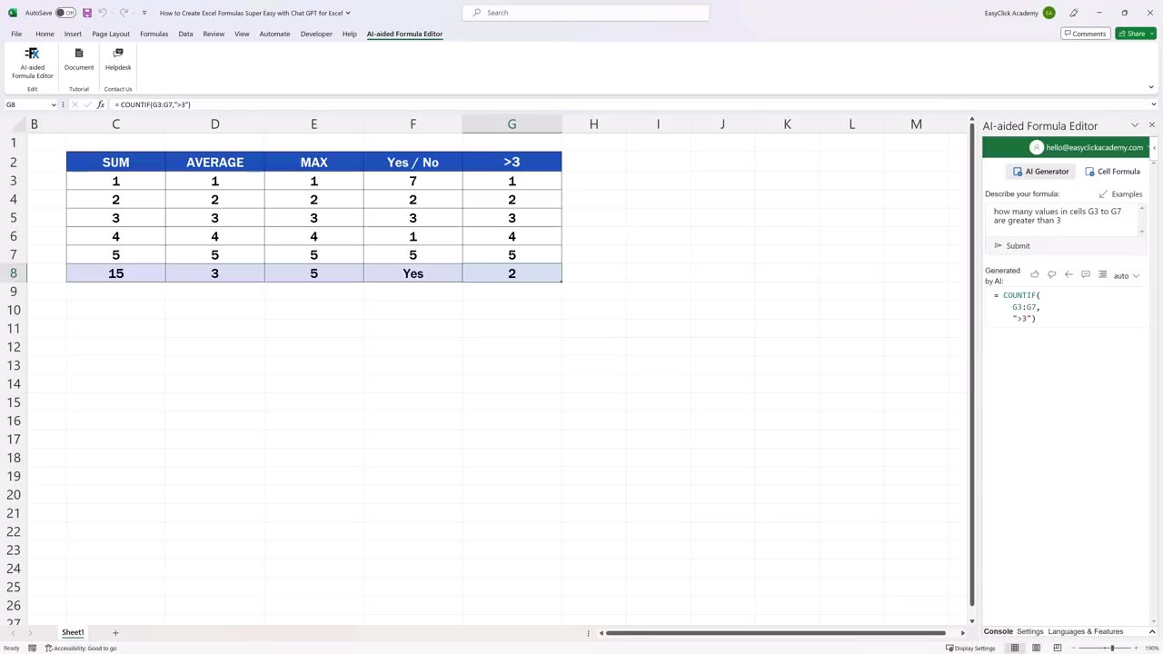 Chatgpt For Excel How To Create Excel Formulas