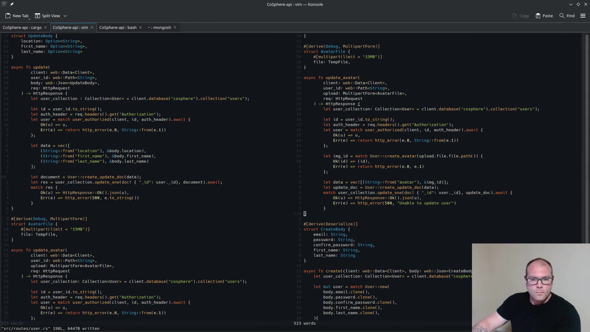 Creating a virtual coworking website | Rust | Uploading/editing profile ...