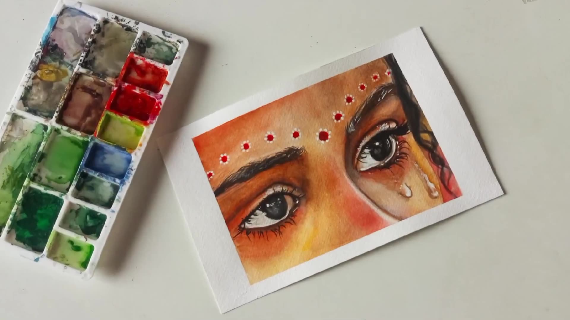 Watercolour painting 🎨 | Radha Crying 🥺 for kanha | crying painting | # ...