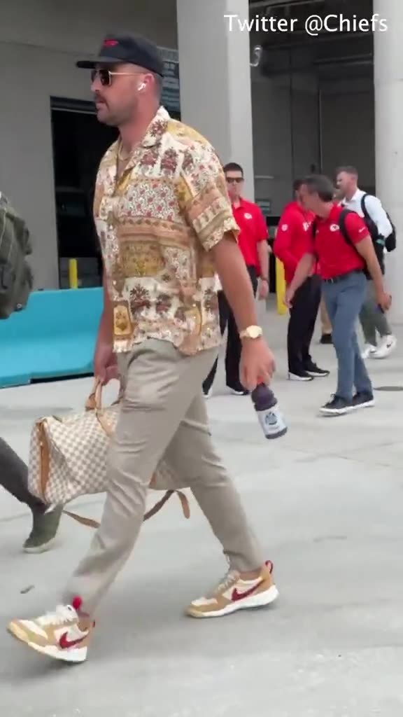Summertime Trav' Kelce and 'Polo Pat' Mahomes arrive for Chiefs'