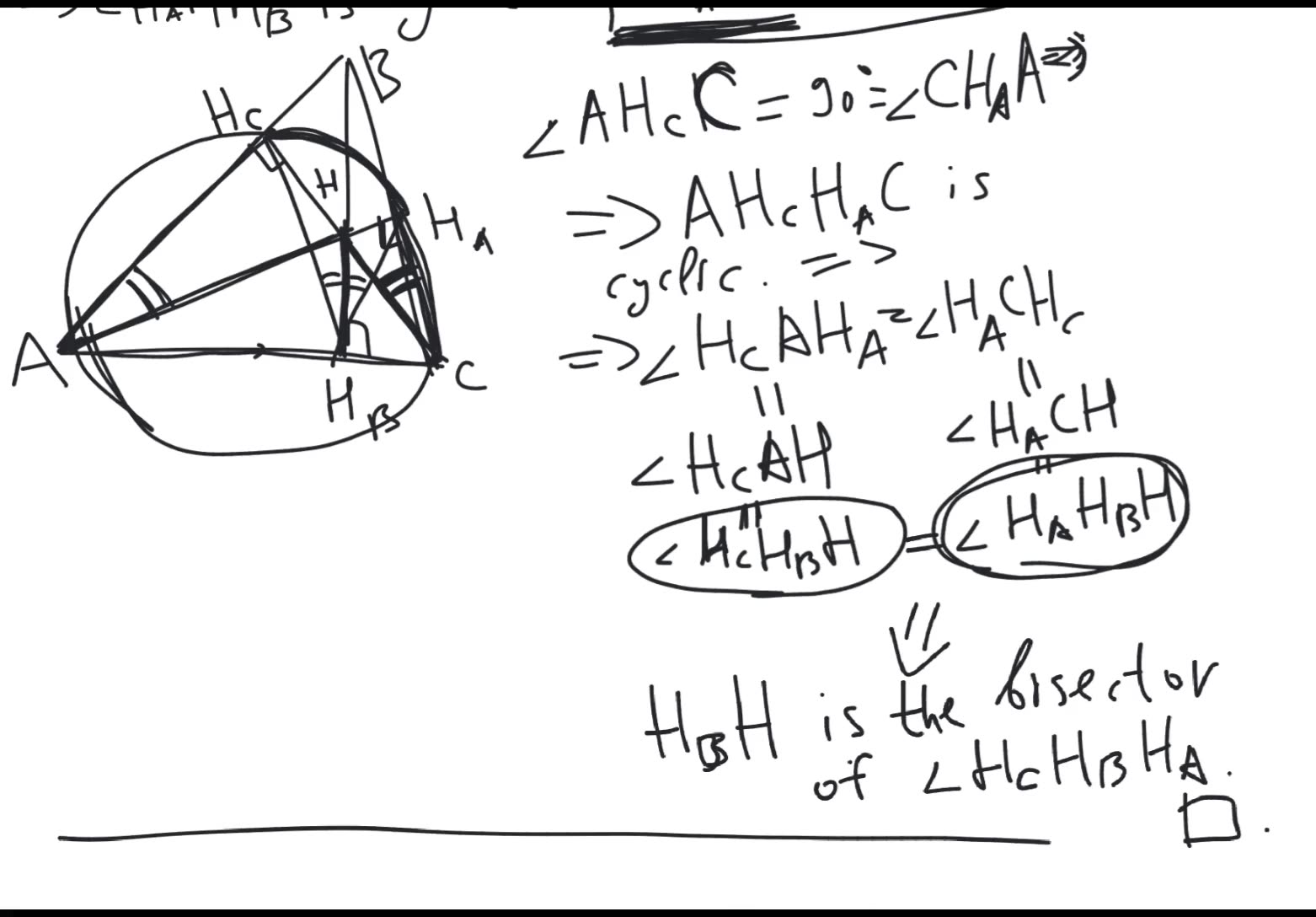 The altitudes of a triangle are bisectors in the orthic triangle ...