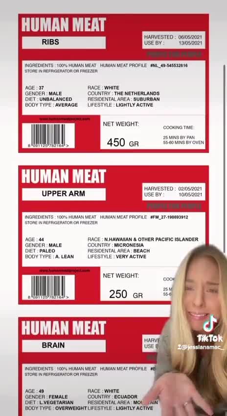 Cannibalism Normalized : Human Meat Project