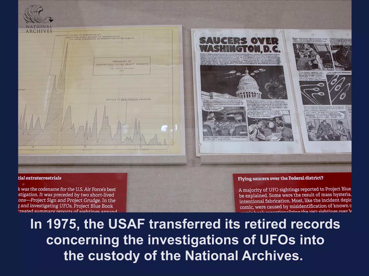 UFO Project Blue Book at National Archives Museum