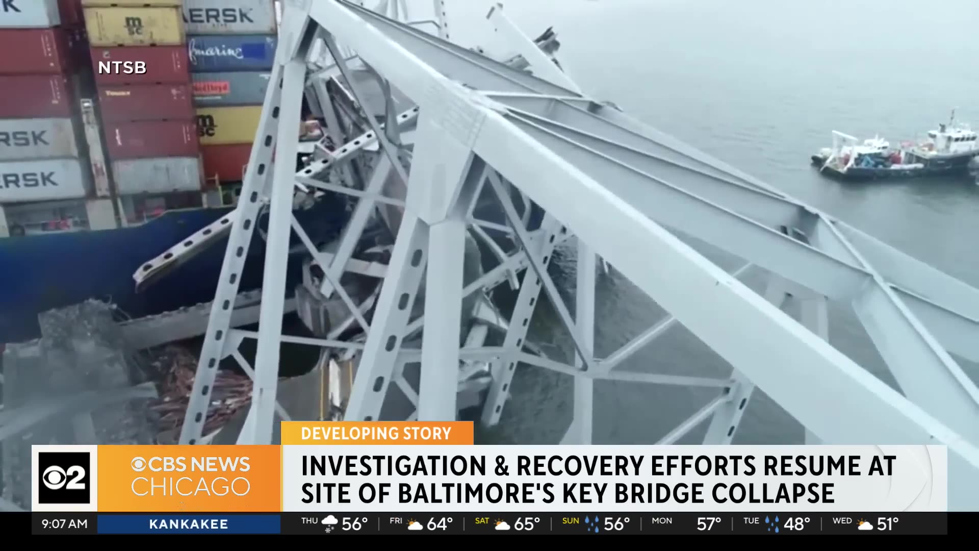 New video shows moment cargo ship crashes into Baltimore's Francis ...