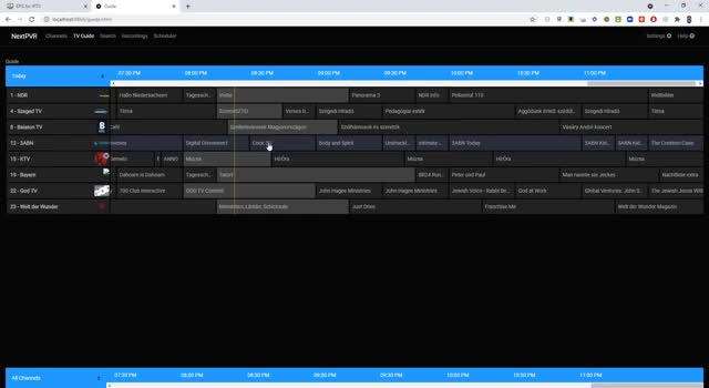 Best EPG with NextPVR 2021 (8000 EPG channels from 116 countries)