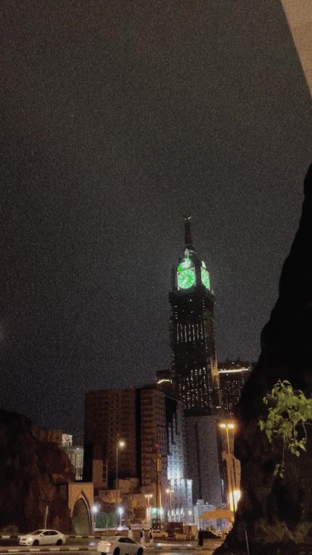 Lightning Strikes Mecca Clock Tower