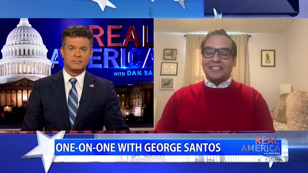 REAL AMERICA -- Dan Ball W/ George Santos, George Announces Run For ...