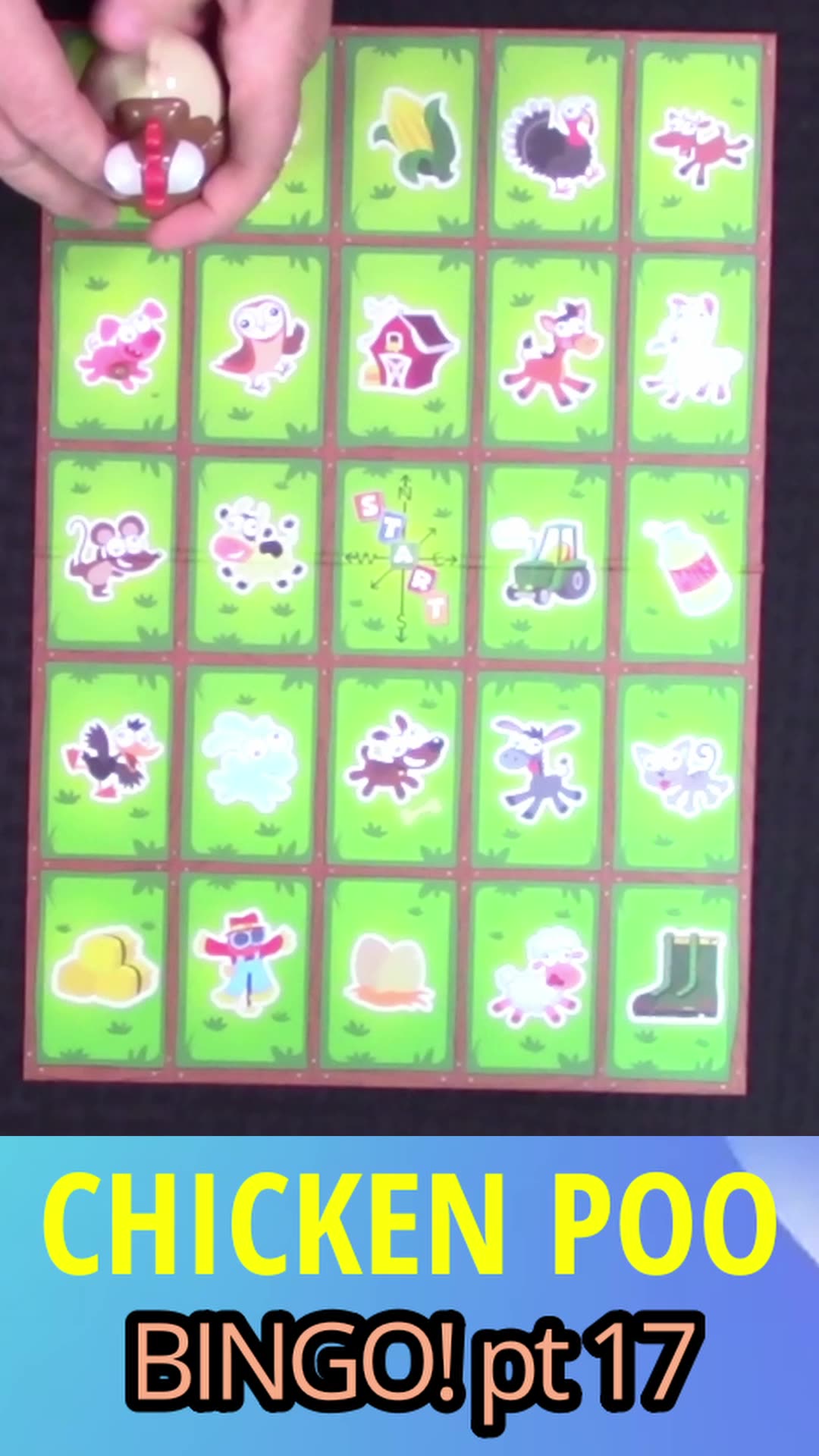 CHICKEN POO BINGO pt 17 - COW AND CHICKEN! #toyreview #gamereview # ...