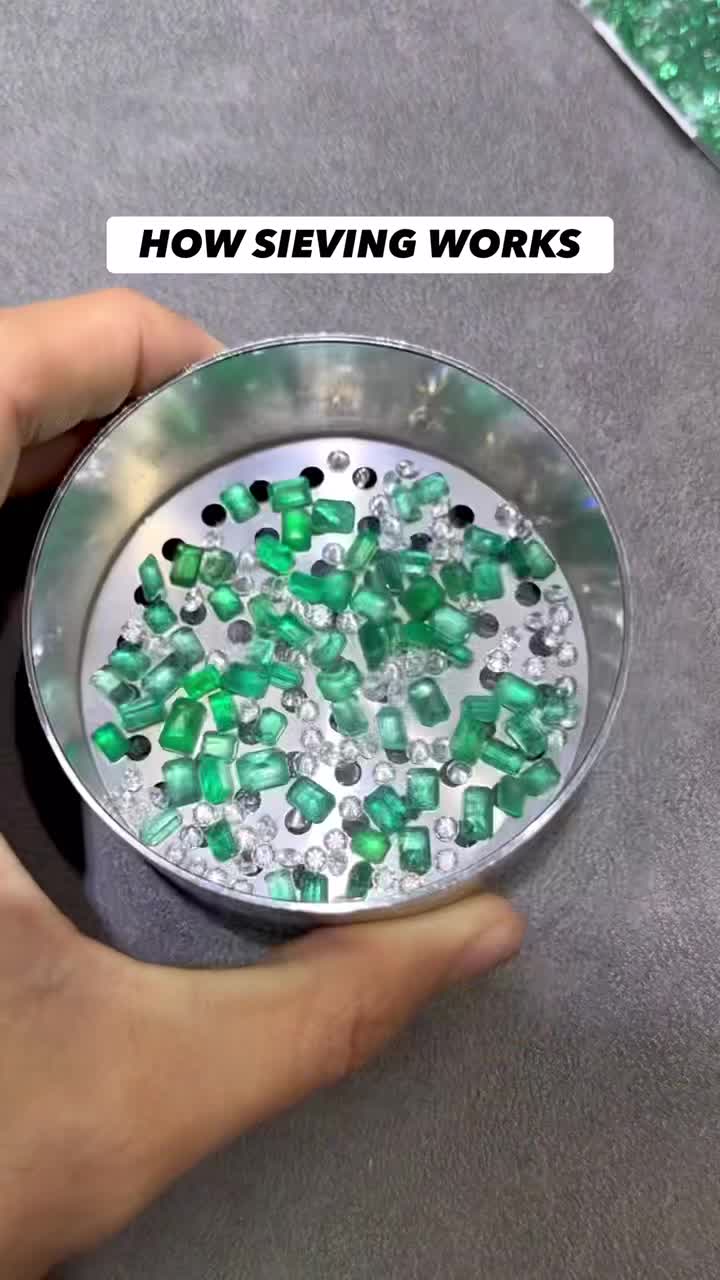 How to sieve gemstones with diamond siever for fine jewelry