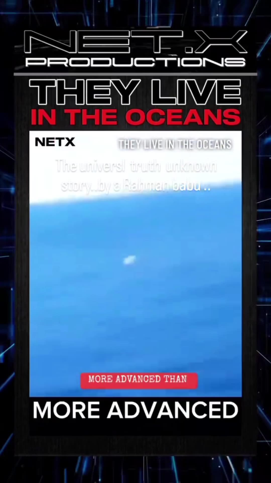 Strange blue light caught under ocean