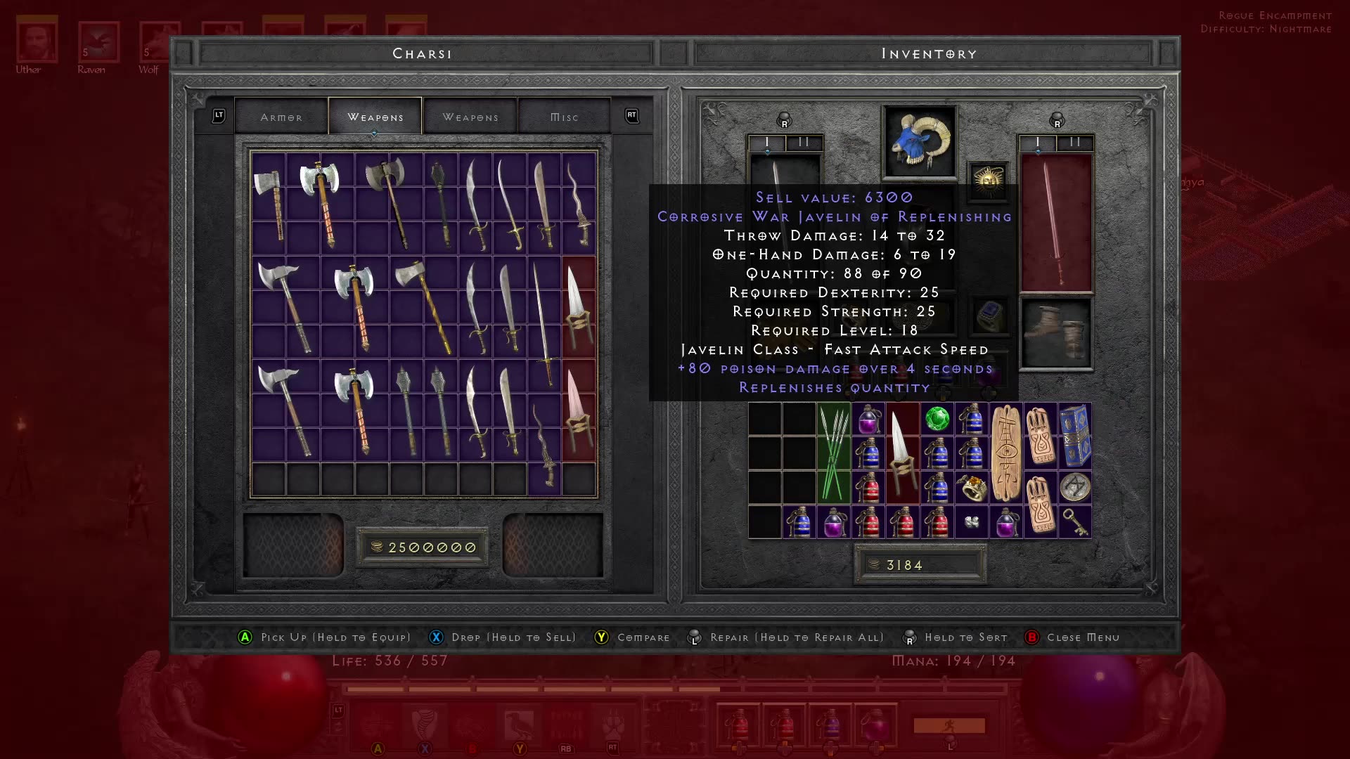 diablo 2 res p34 - horns fangs claws bones teeth hooves ears thumbs ...