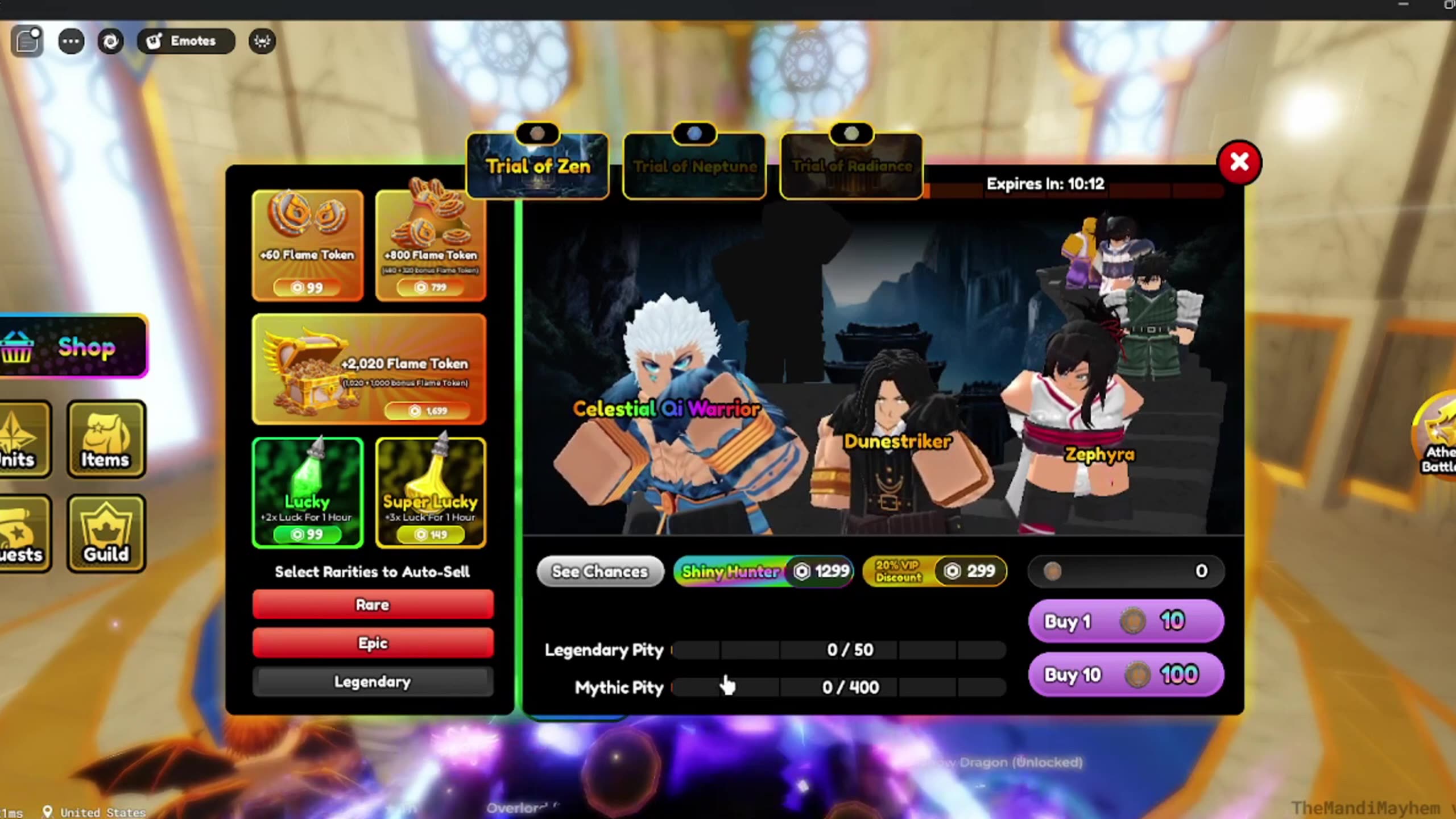 Anime Defenders Update 5 Athenyx's Realm