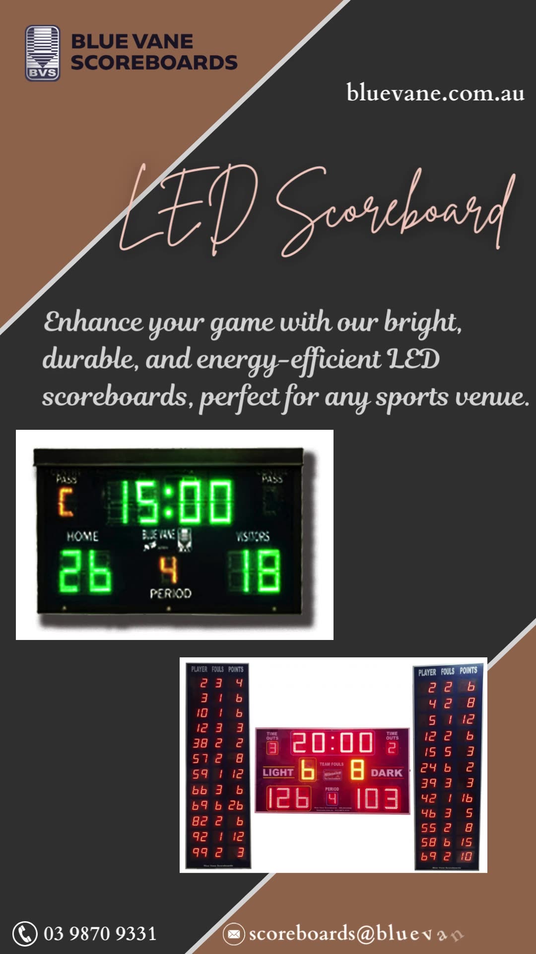 LED Scoreboards for Clear and Reliable Sports Displays | Blue Vane