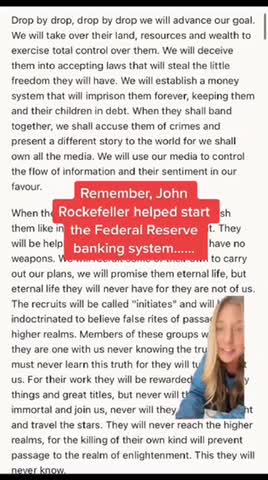 Rockefeller’s Masonic Creed - “safe and effective” Crew