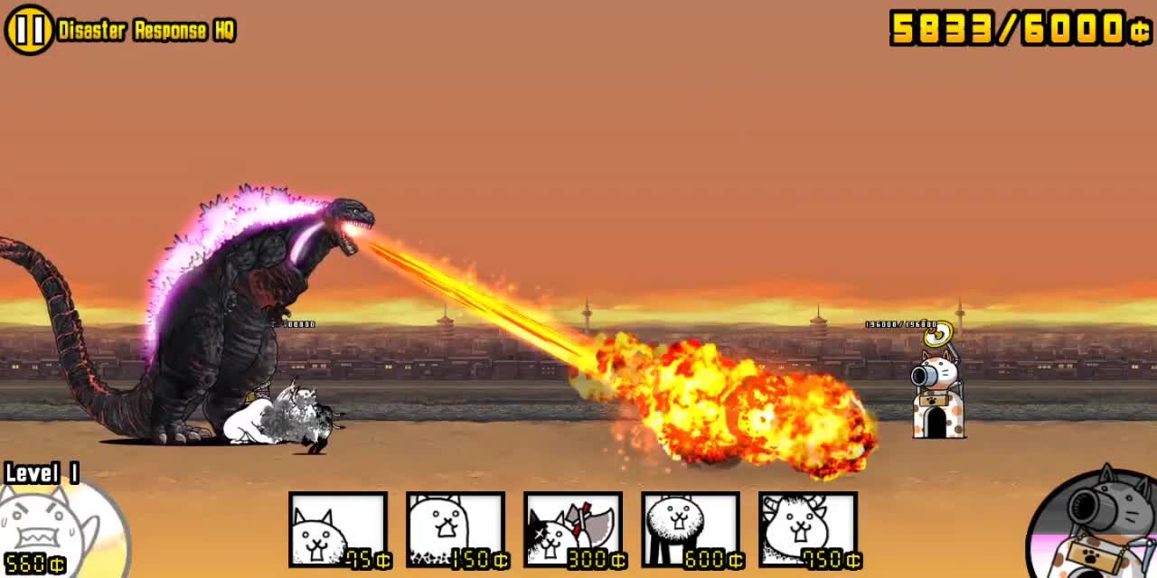 The Battle Cats - Godzilla vs Cats!!