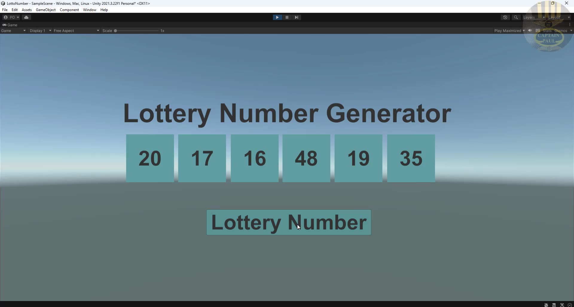 How To Create A Lottery Number Generator Game In Unity Using Random 1551