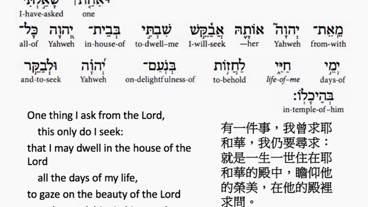 psalm 27 in hebrew _ salmo 27 en hebreo