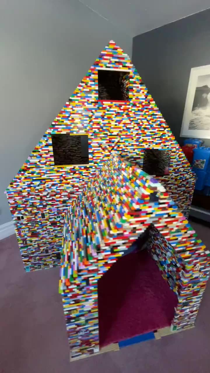 Adult-Sized House From Building Bricks