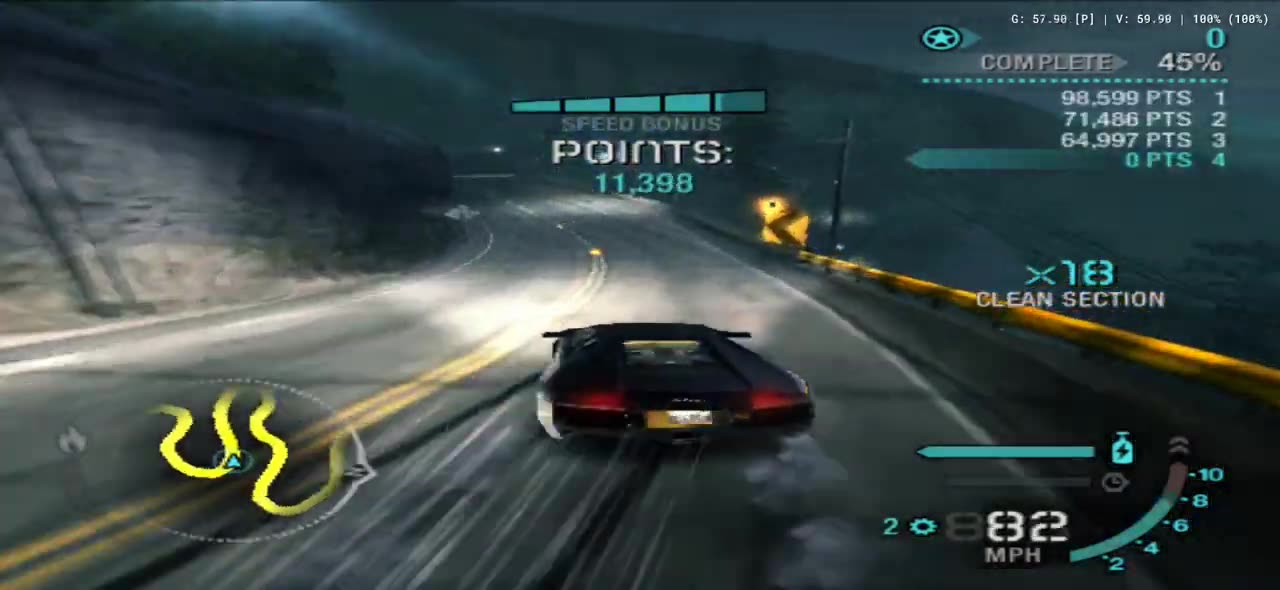 NFS Carbon - Challenge Series Gold Canyon Drift Event Retry(AetherSX2 HD)