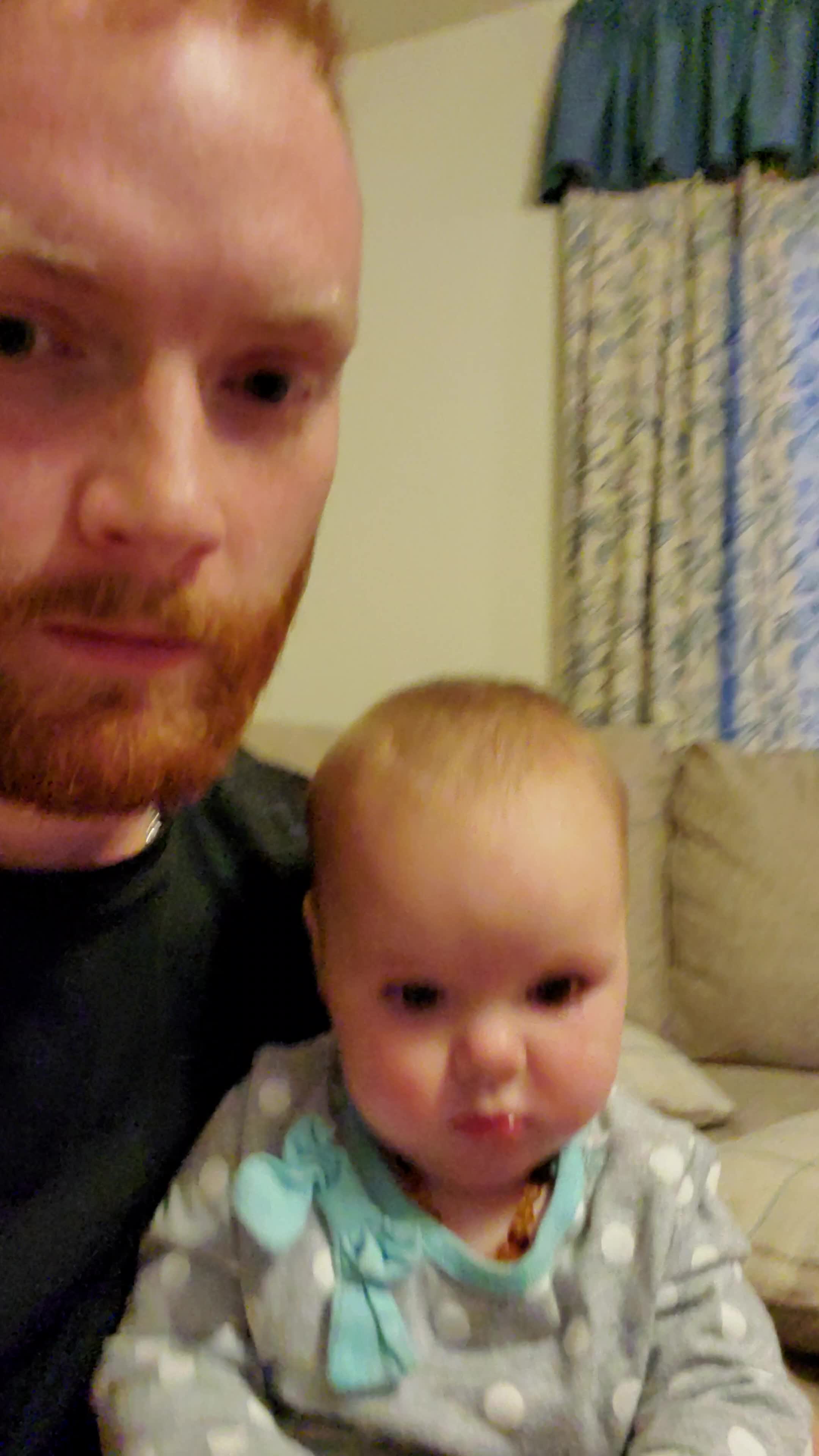 Baby knows the difference between fake and real.