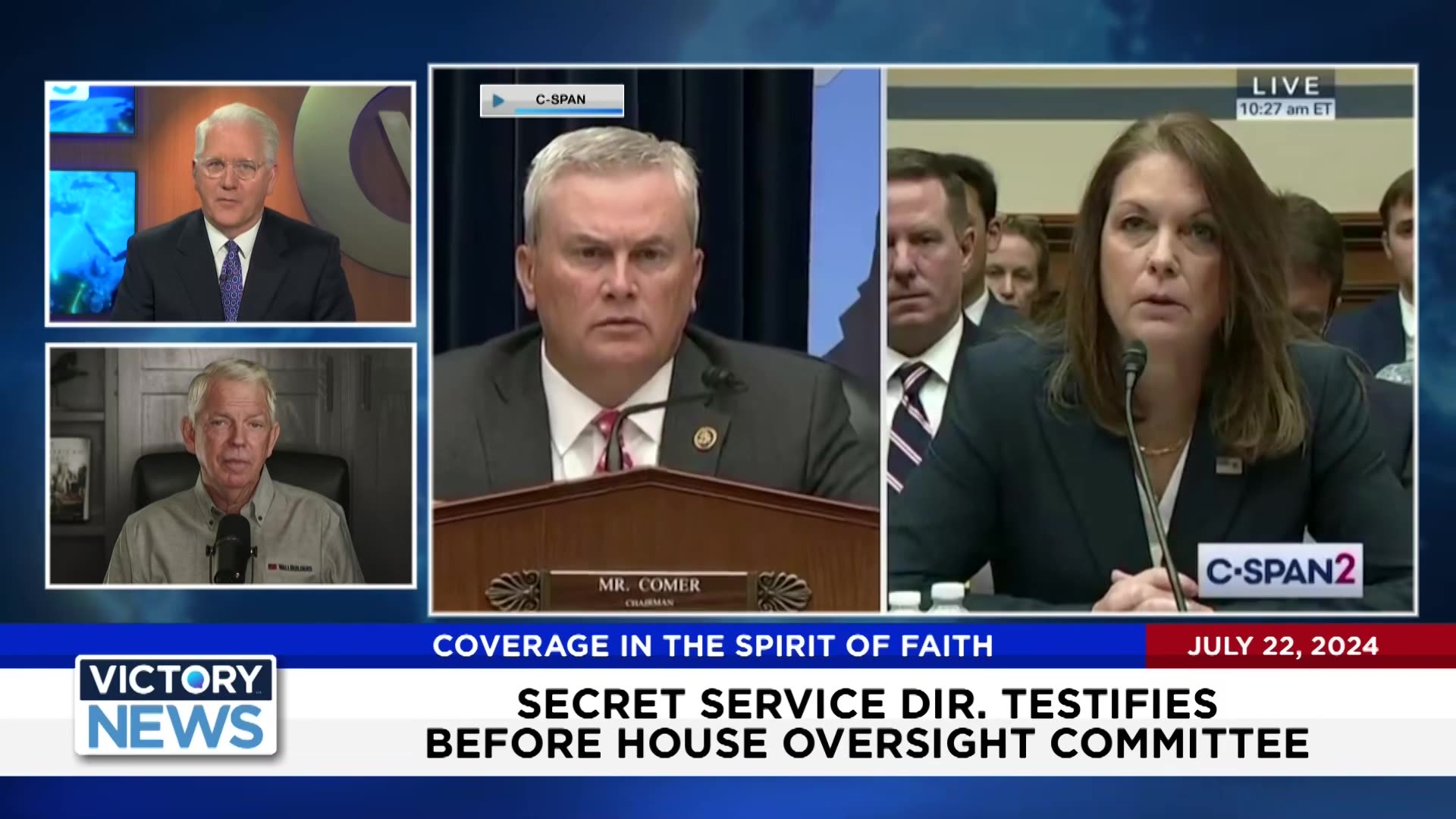 Victory News 7/22/24 - 11a.m: Secret Service Dir. Cheatle Testifies on ...