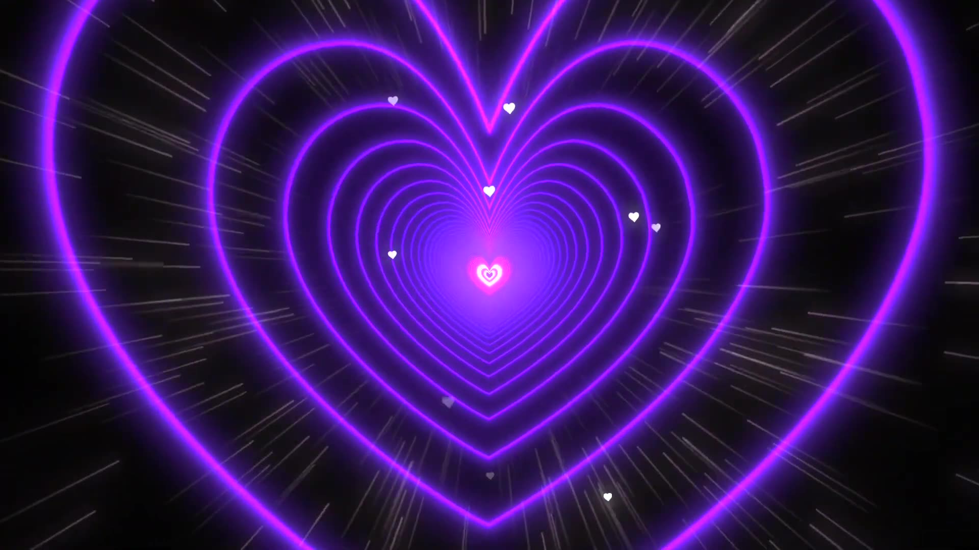 1027. Love Animation💜Purple Heart Background💜Heart Tunnel