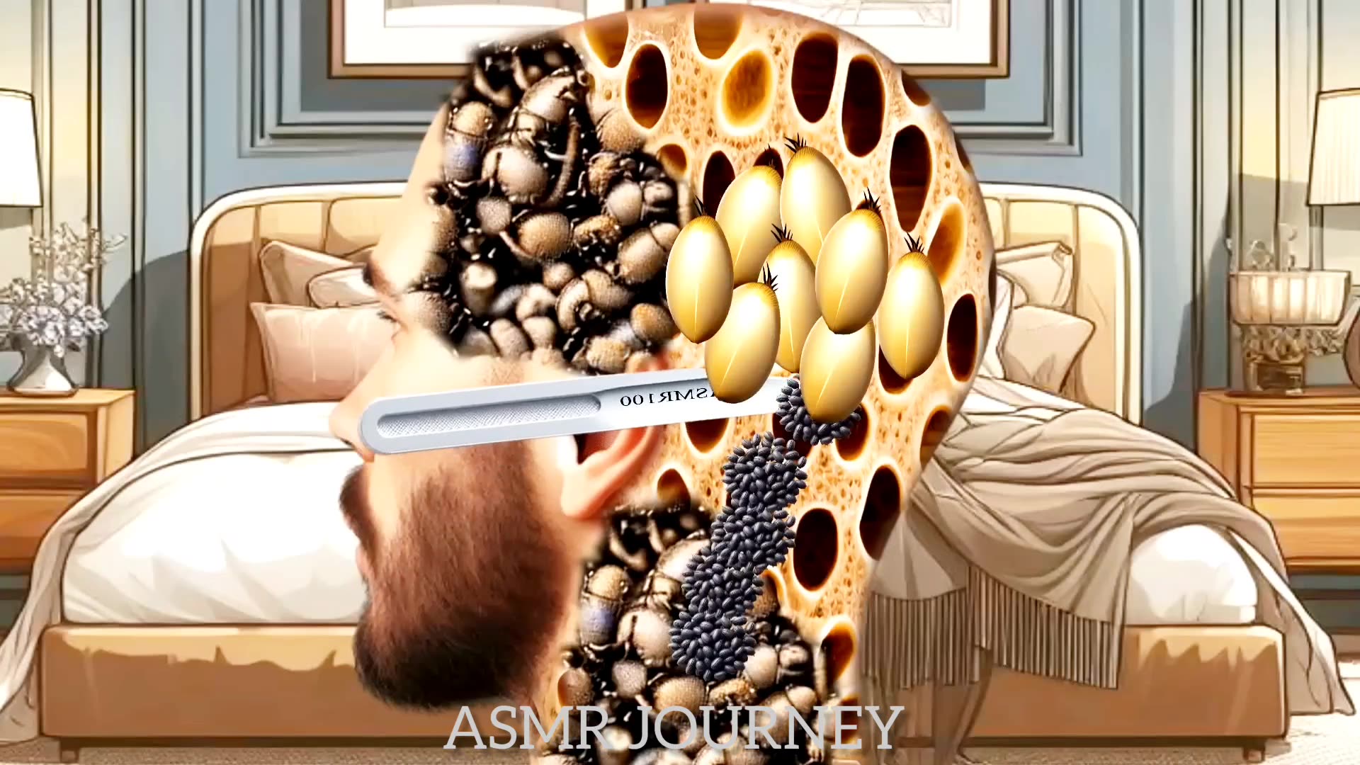 ASMR Remove Scorpion and trypophobia infected Scalp / ASMR Deep ...