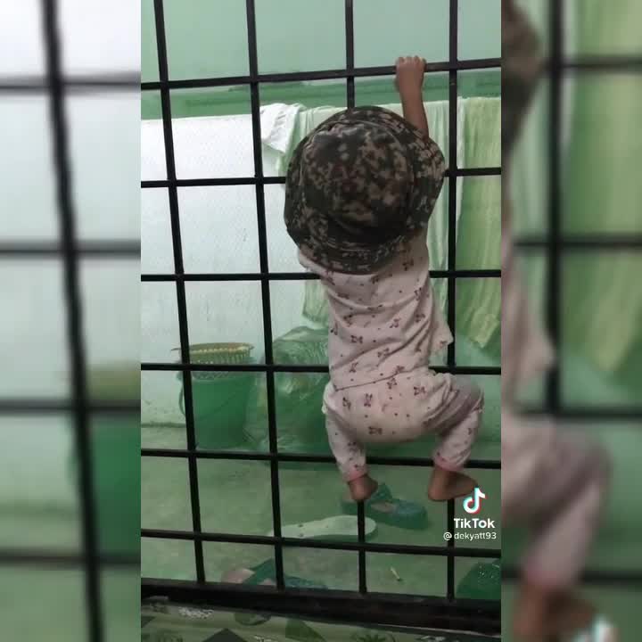 Adorable baby soldier in action 😍