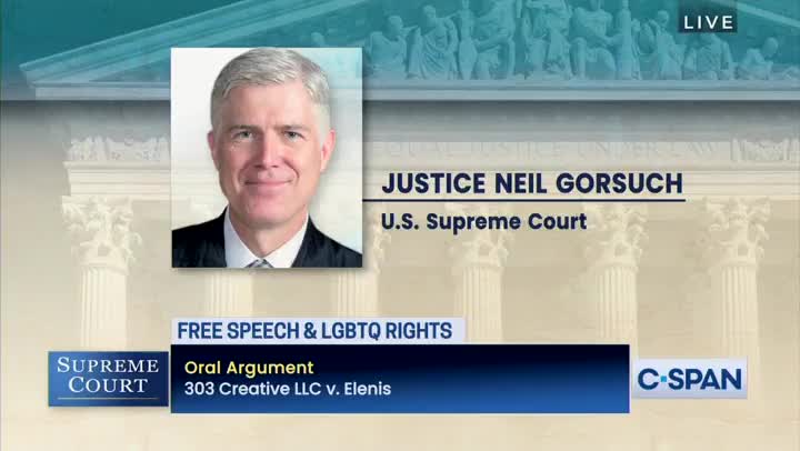 Supreme Court Justice Neil Gorsuch asked pointed questions in Colorado case