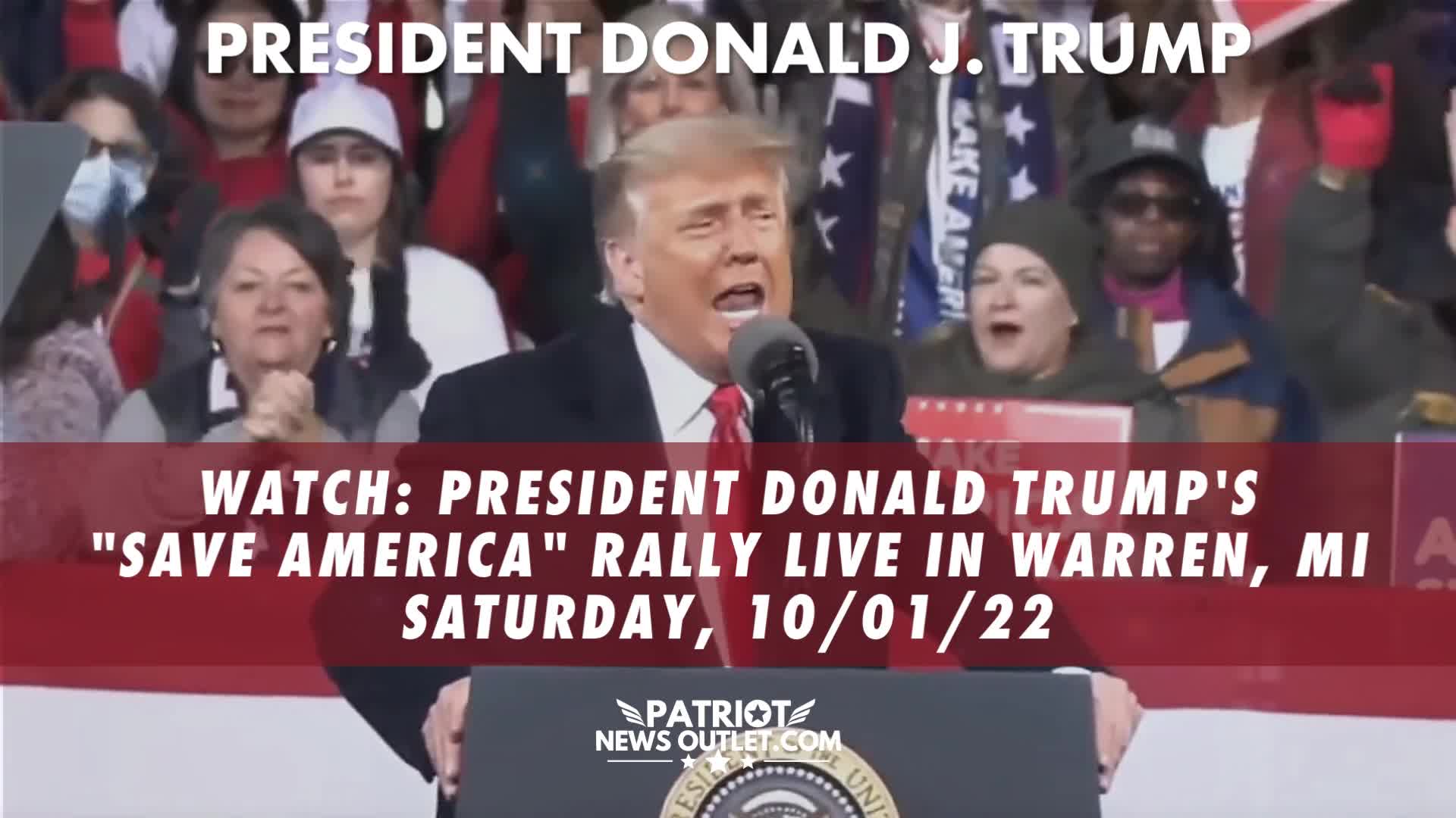 WATCH LIVE: President Trump's "Save America" Rally Live From Warren, MI ...