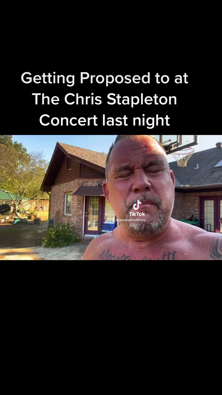 Getting proposed to at the Chris Stapleton Concert
