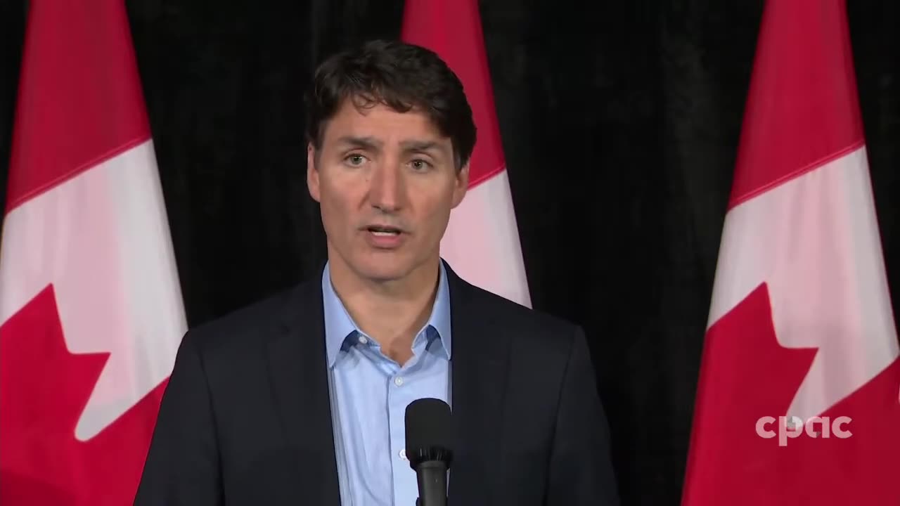 Canada: PM Justin Trudeau speaks with reporters in Halifax as cabinet ...