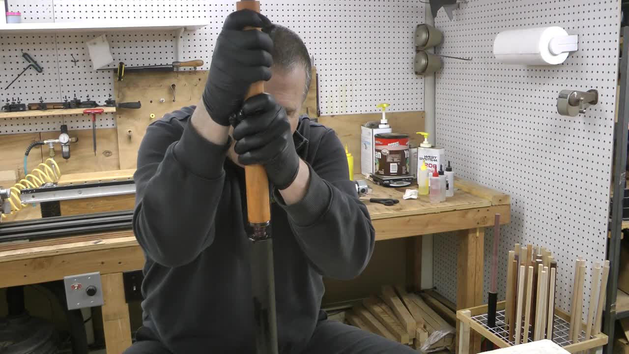 Pool Cue Building-Installing The Forearm & A Joint Rings On Full Core ...