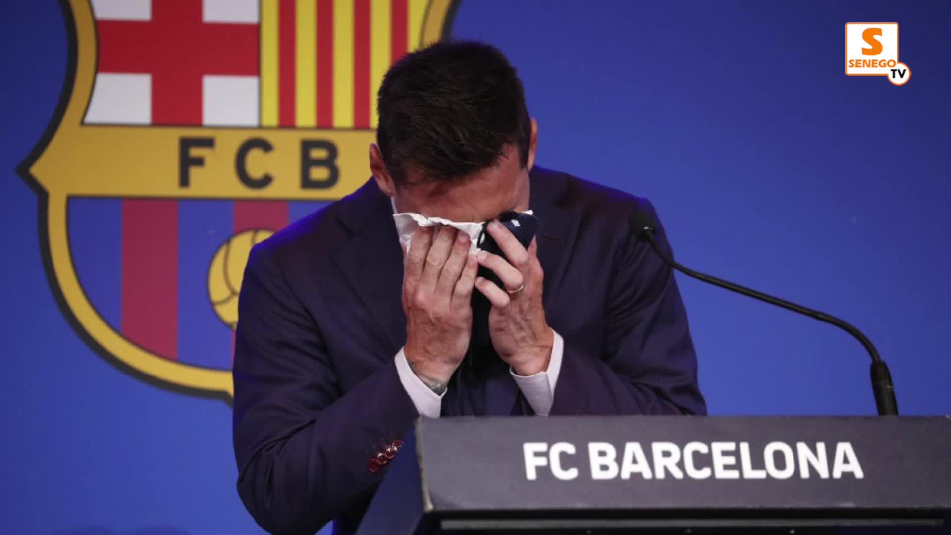 Lionel Messi CRYING at Barcelona and in tears as he confirms his ...