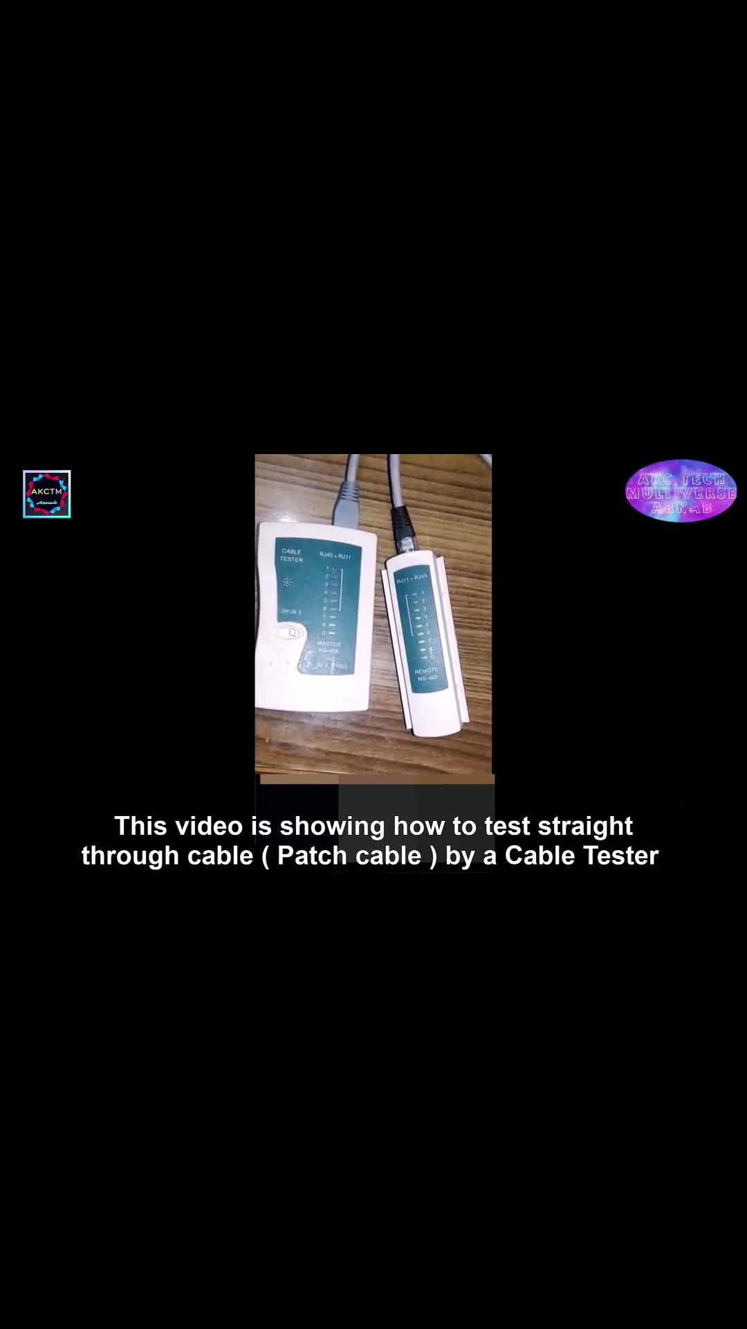 Cross-over LAN cable-checking procedure using the LAN cable tester