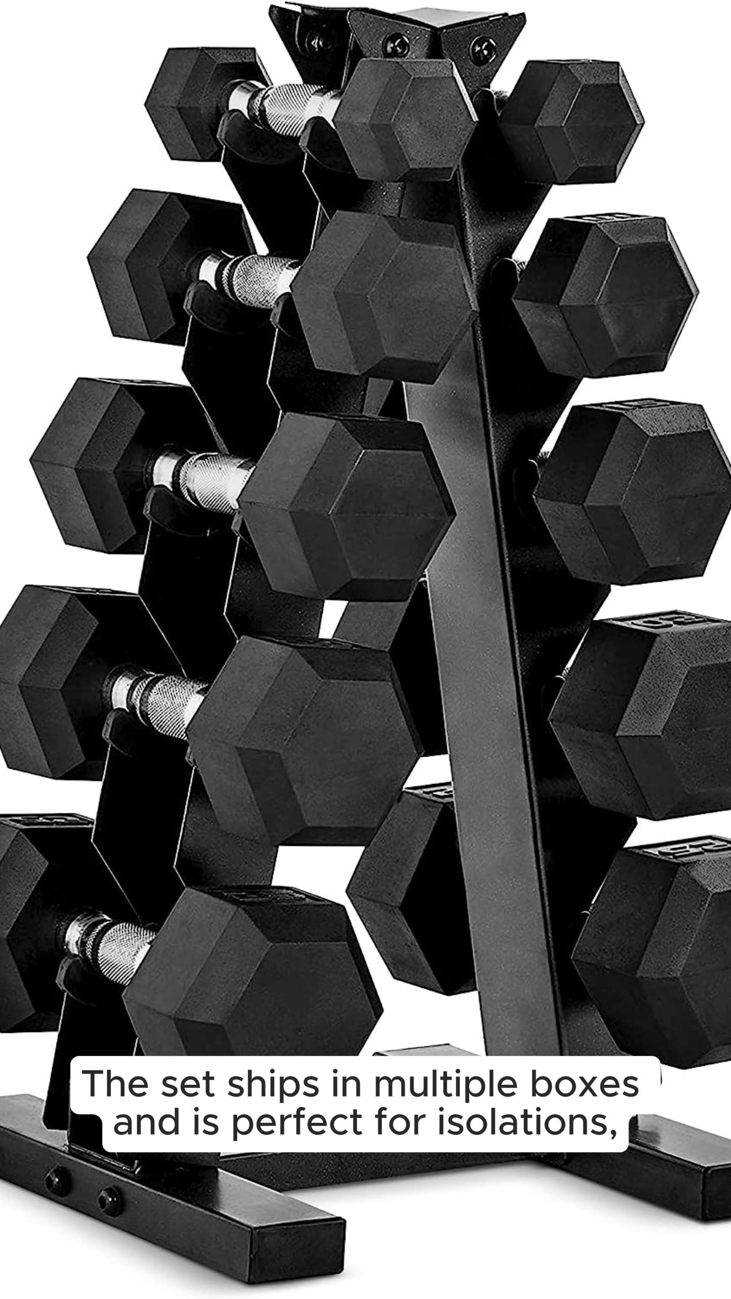 CAP Barbell Dumbbell Set with Rack | Multiple Options in 150lbs and 210lbs