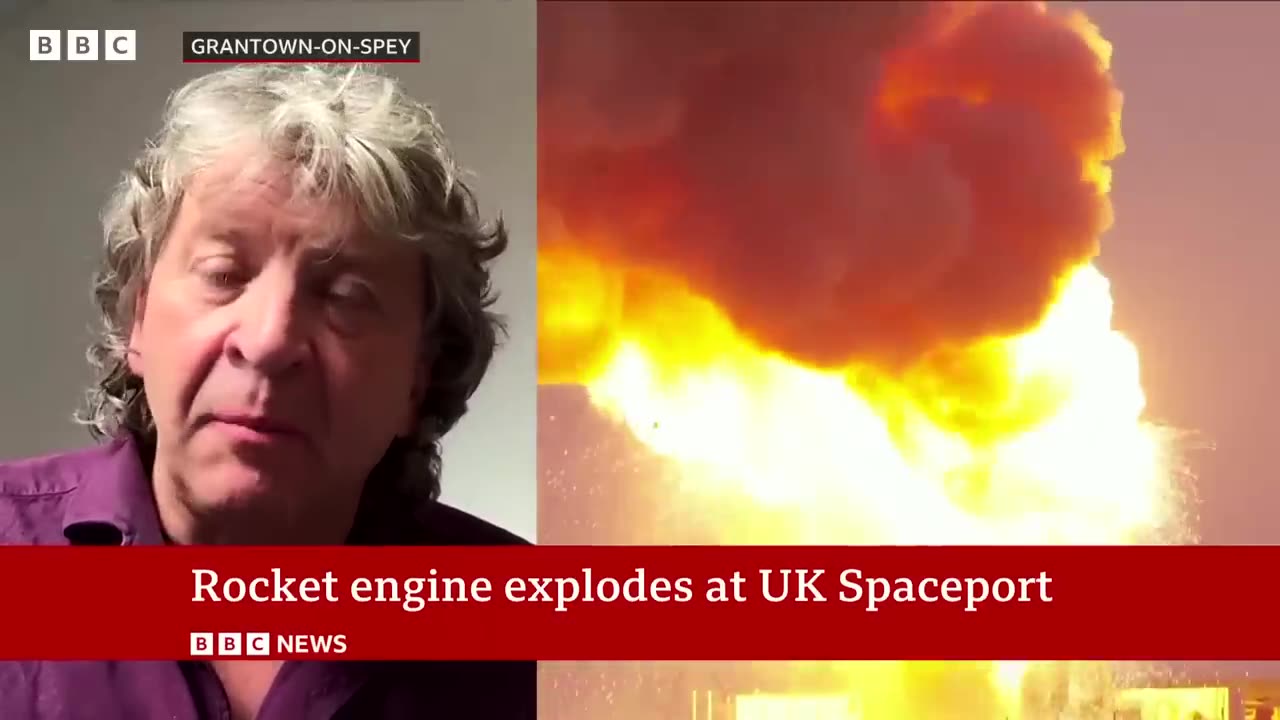 Rocket engine explodes at UK spaceport.