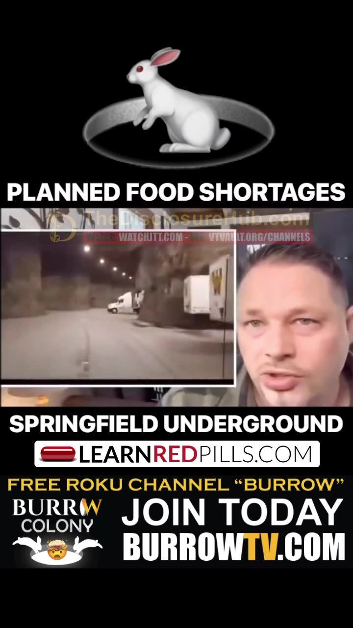 Springfield underground facility, Planned food shortages