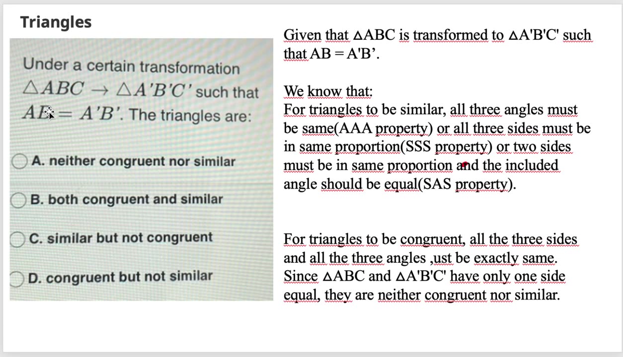 Trig functions and similar quadrilaterals