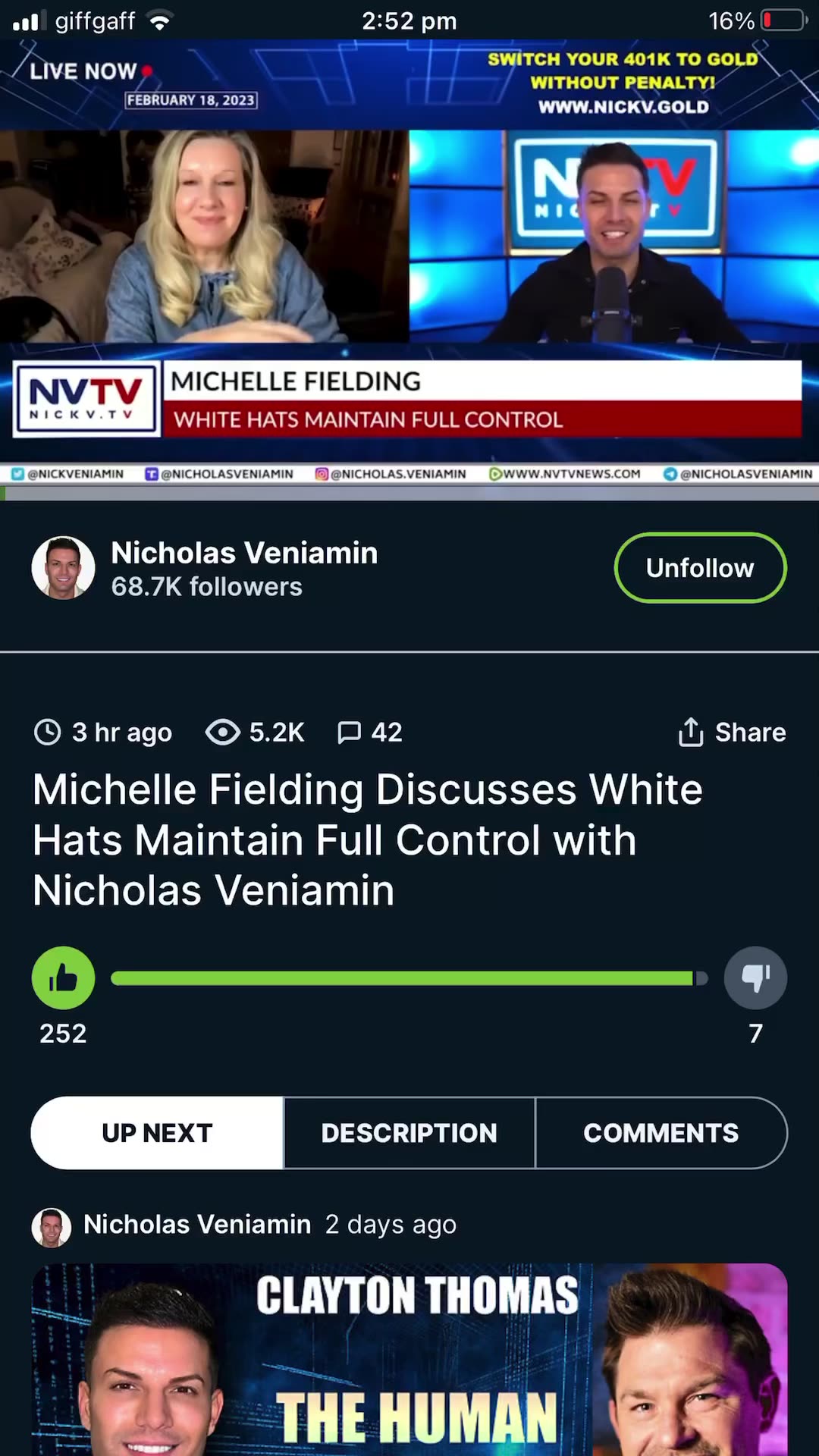 Nicholas Veniamin : Michelle Fielding