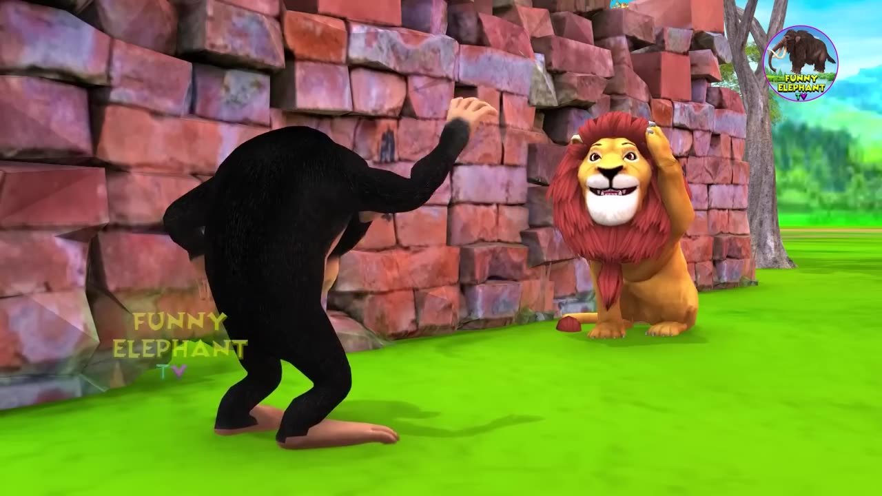 Hide and Seek Game With Cow Mammoth Elephant Tiger Lion Gorilla ...