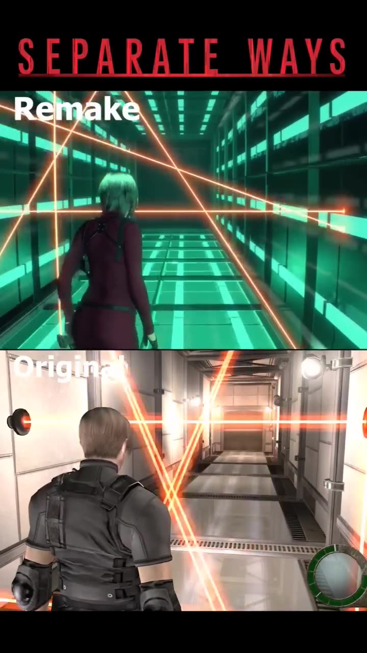 LASER ROOM - RESIDENT EVIL 4 REMAKE Vs ORIGINAL (Separate Ways DLC) Ada Vs Leon #ResidentEvil4