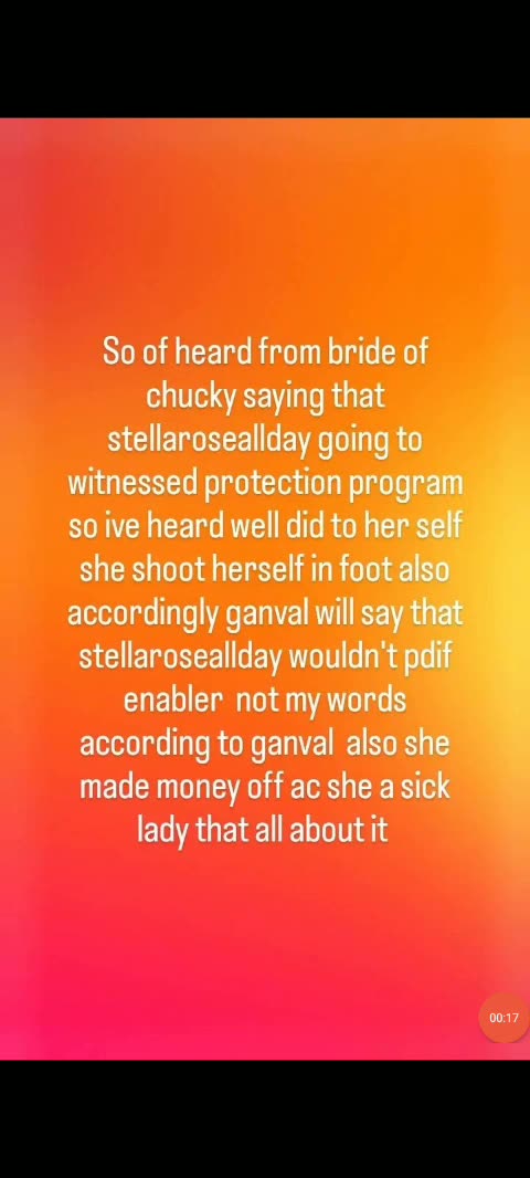 ive wrote about kooky stella rose going to witness protection oh sucks ...