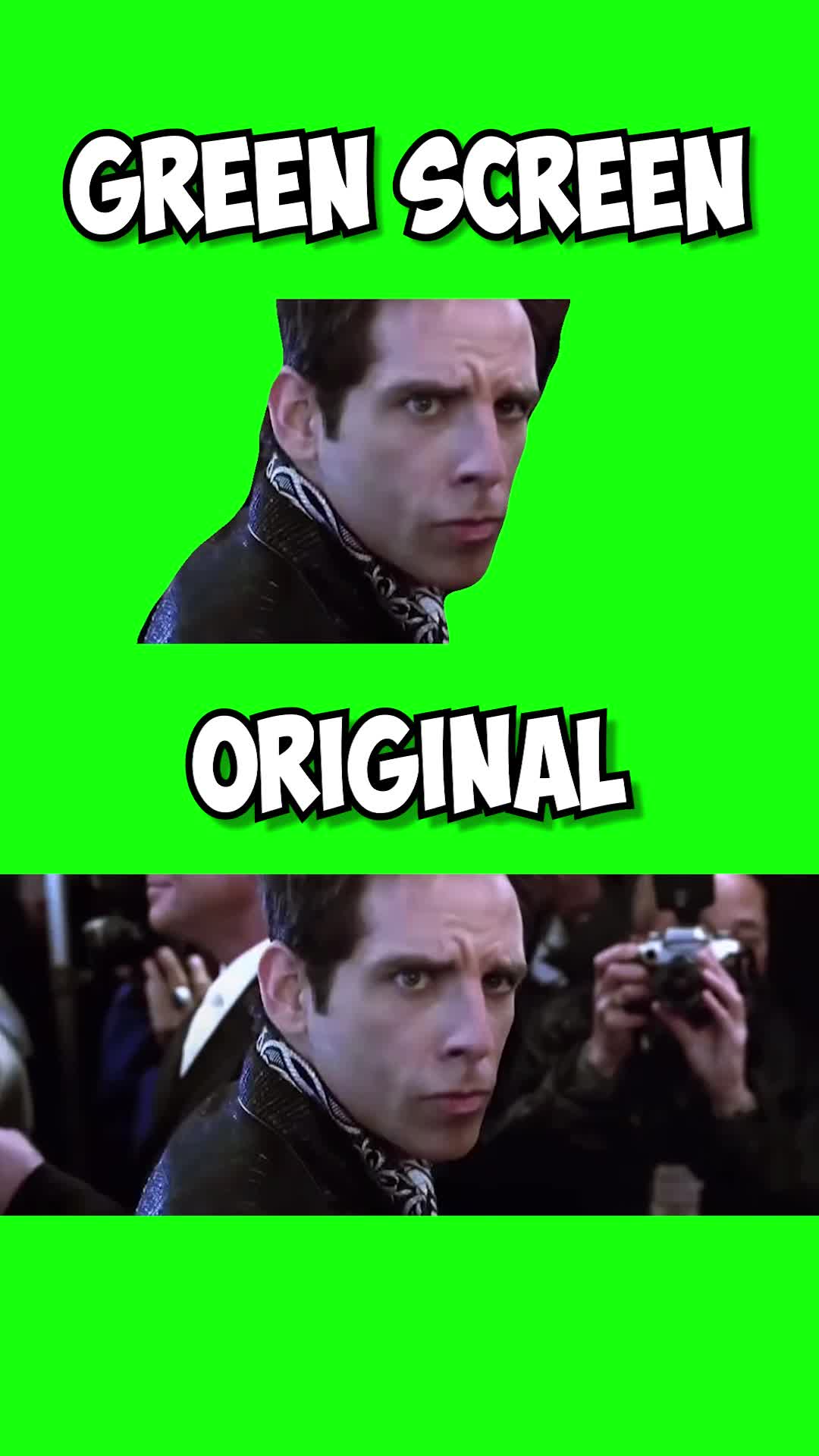 The Zoolander Stare | Green Screen VS Original