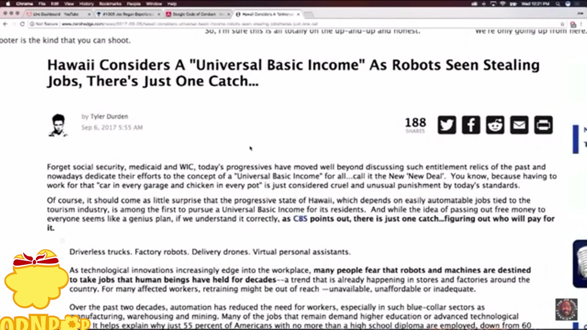 Joe Rogan, UBI, Yang Shill/Andrew Yang, IDW Candidate, Brave New World ...